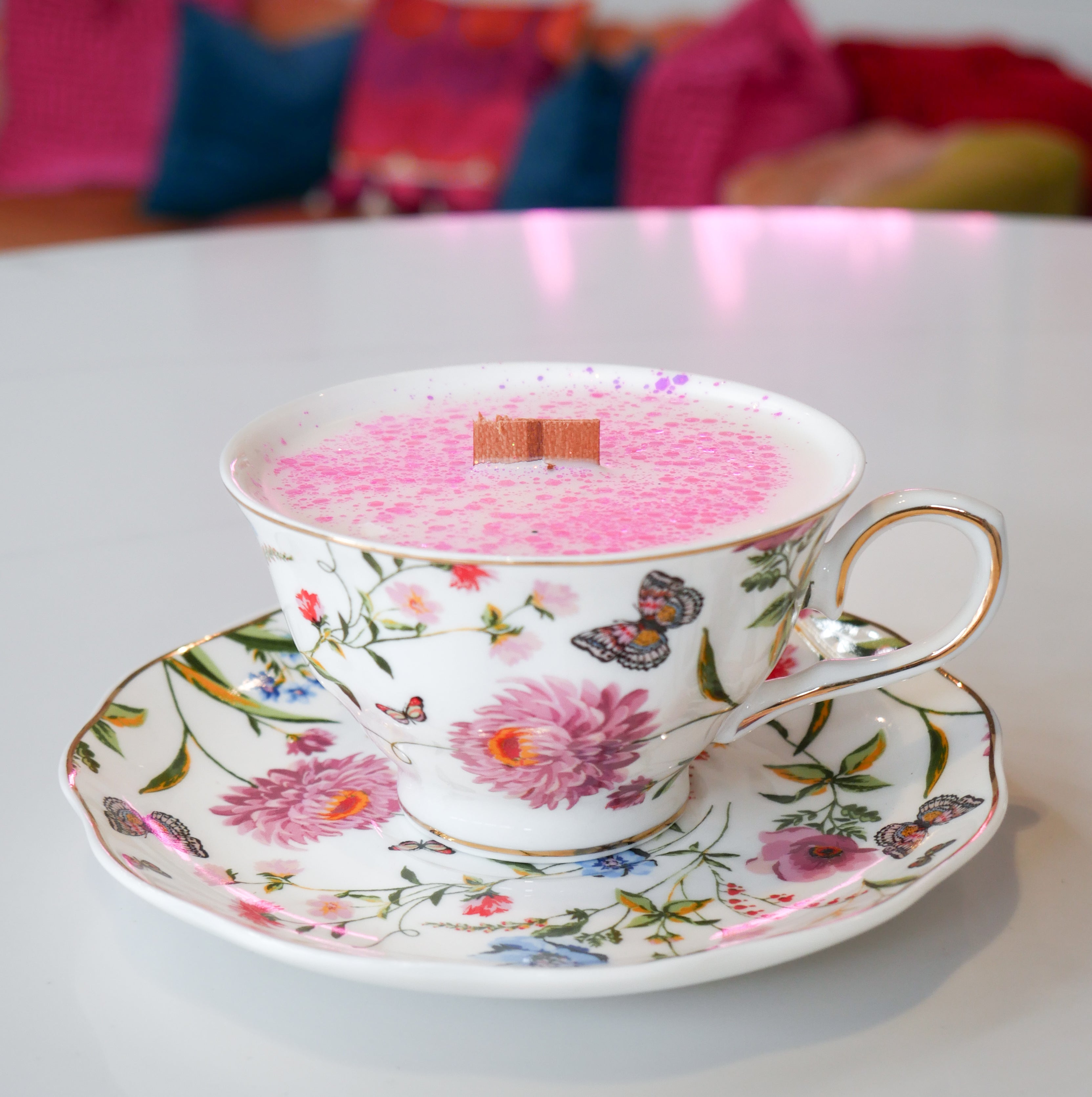 Teacup Candles – Ruby + Begonia