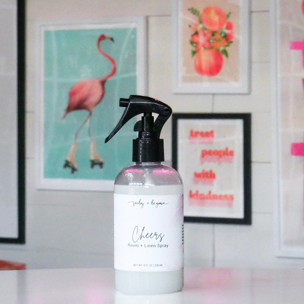 Cheers Room + Linen Spray – Ruby + Begonia