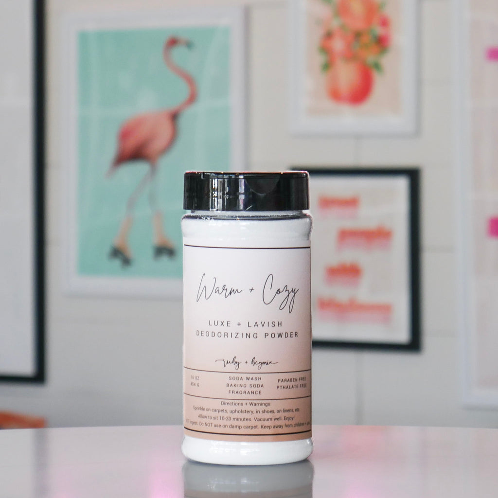 Warm + Cozy Luxe + Lavish Deodorizing Powder – Ruby + Begonia